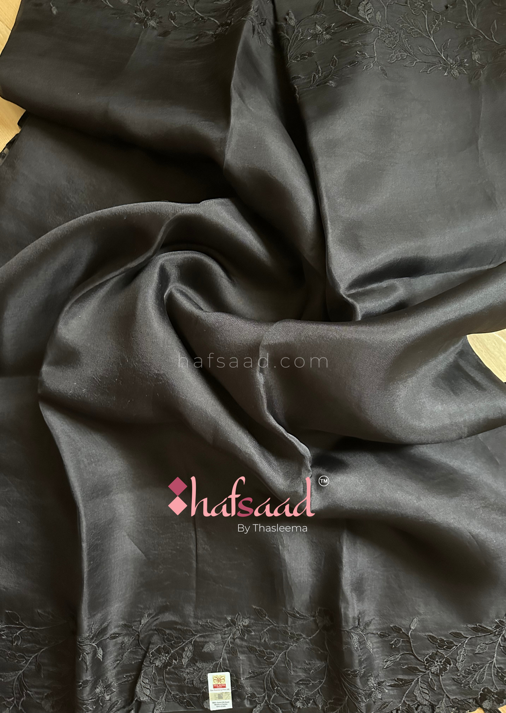 Roop- Pure organza silk saree (Black)