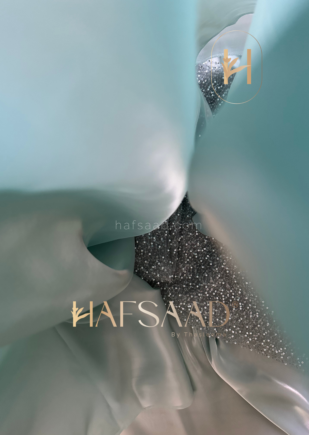 Medusa- Designer couture saree (Tiffany) – Hafsaad